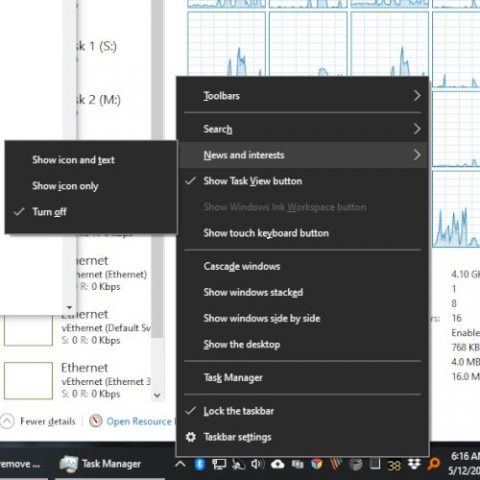 Turn Off Windows 10 News And Interests App In Taskbar